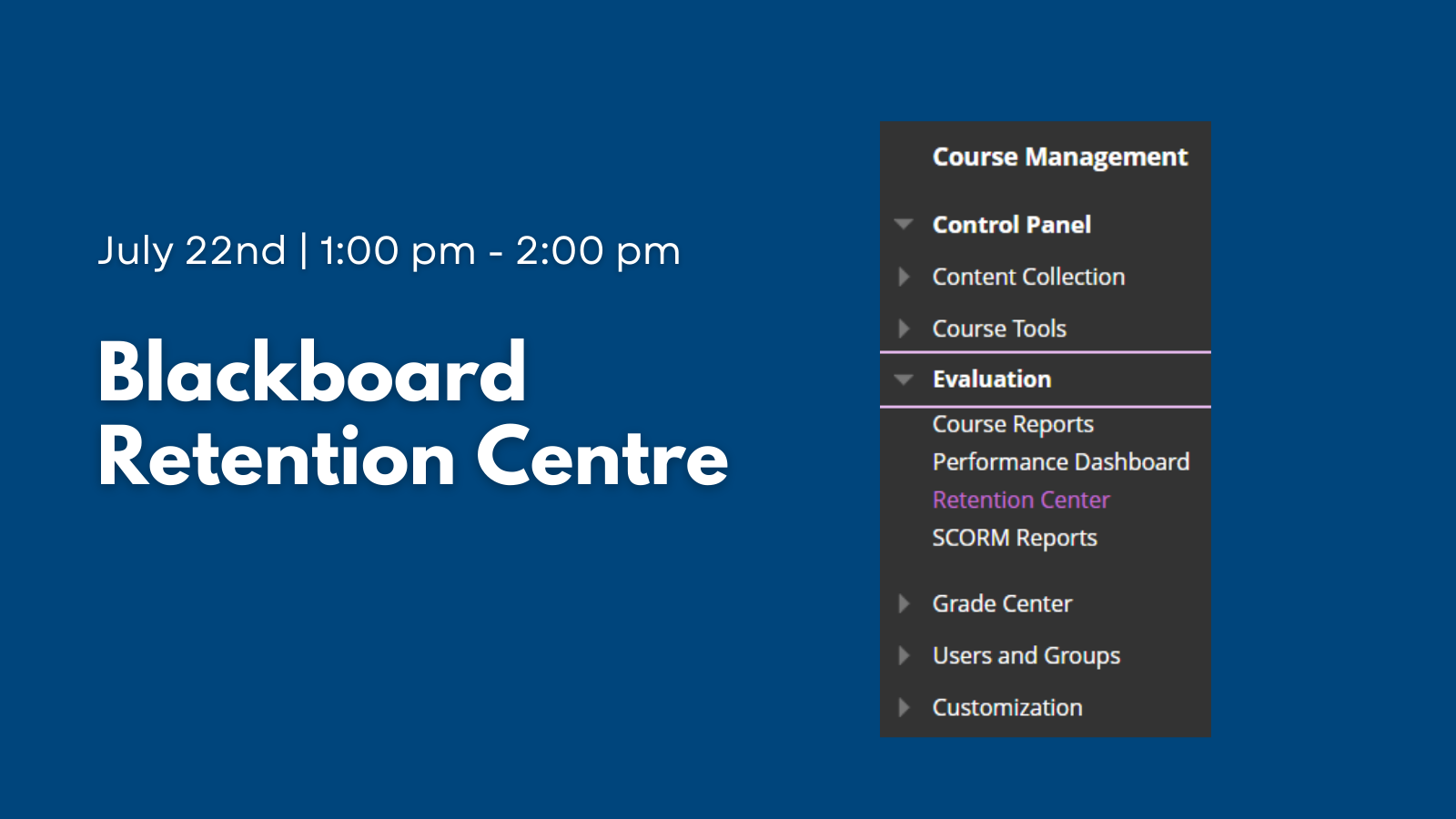 Blackboard Retention Centre | Nipissing University