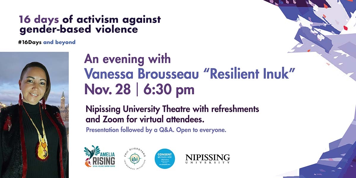 16 Days of Activism: Evening with @ResilientInuk | Nipissing University