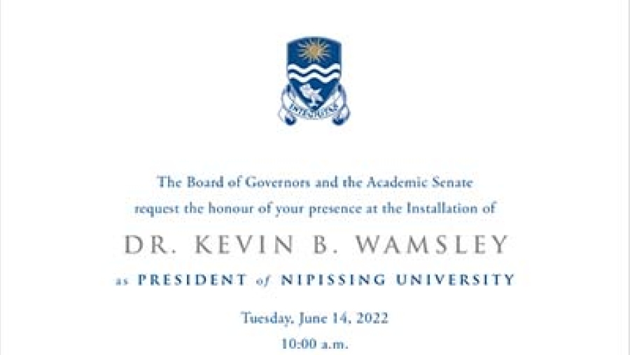 Installation of Dr. Kevin B. Wamsley | Nipissing University