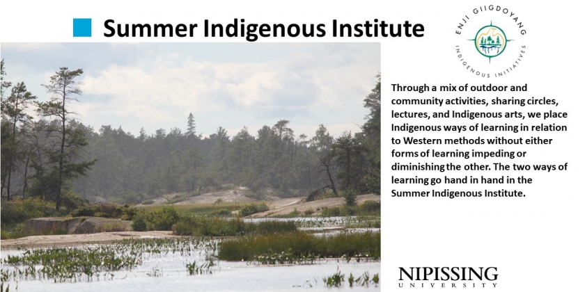 Summer Indigenous Institute | Nipissing University
